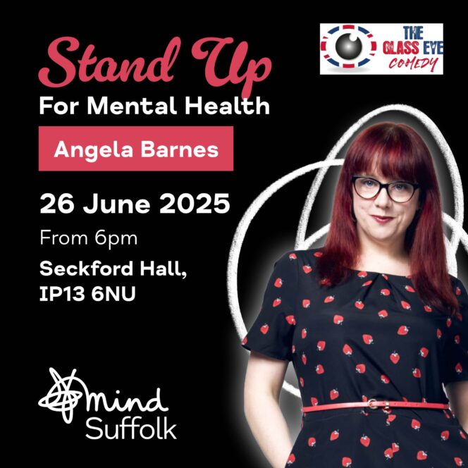 Comedian Angela Barnes is coming to Suffolk - Suffolk Mind